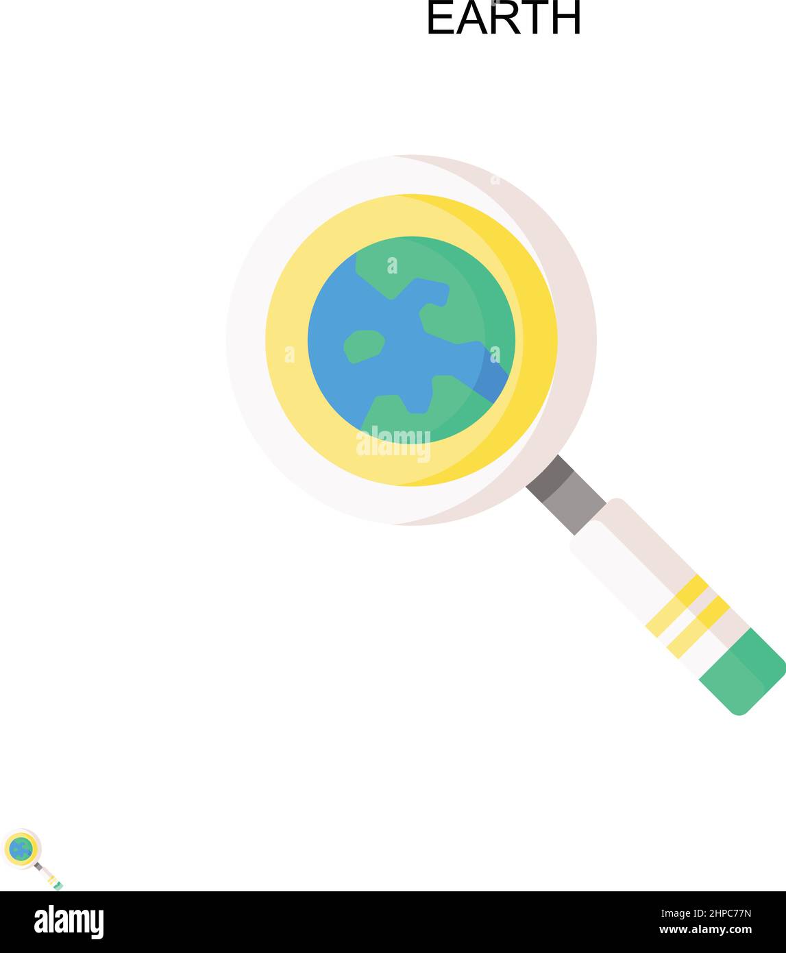 Earth Simple vector icon. Illustration symbol design template for web ...