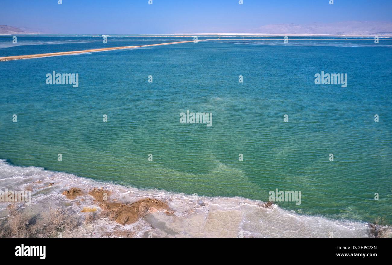 Aerial view on the Dead sea, Israel Stock Photo - Alamy
