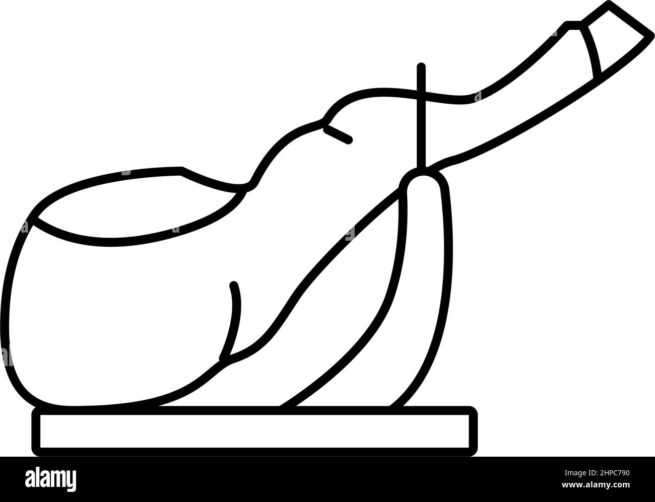 ham leg meat line icon vector illustration Stock Vector Image & Art - Alamy