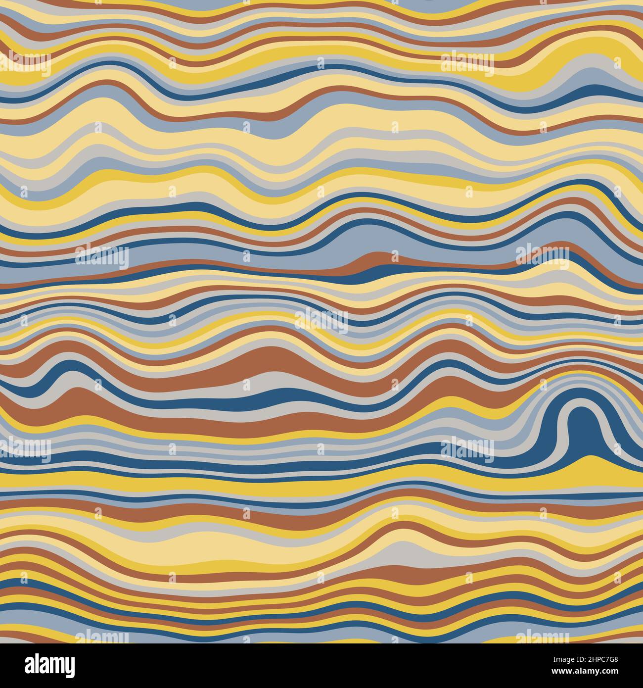 Seamless wavy stripe trendy surface pattern design for print. High ...