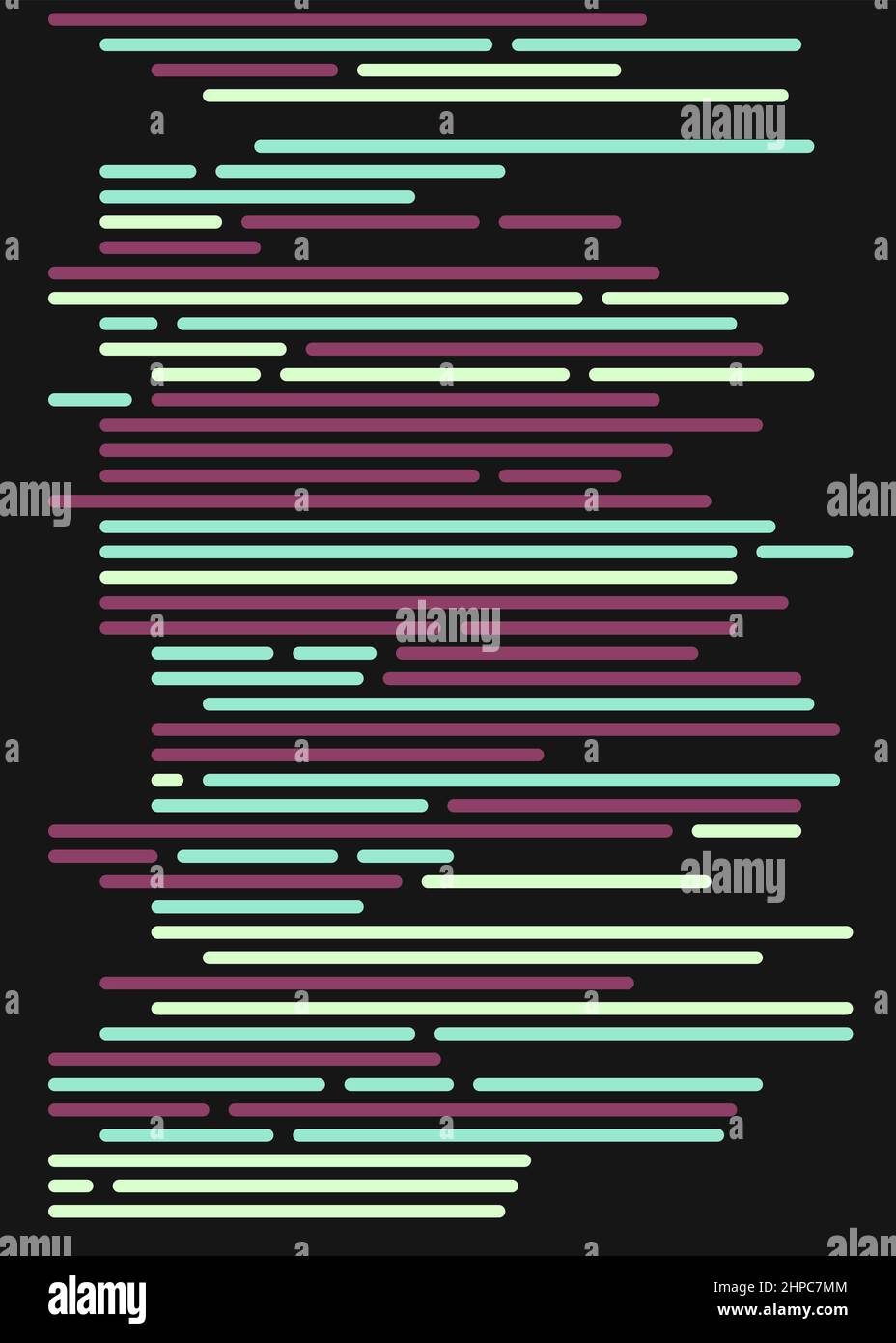 Cartoon coding simulated lines vector illustration Stock Vector Image ...