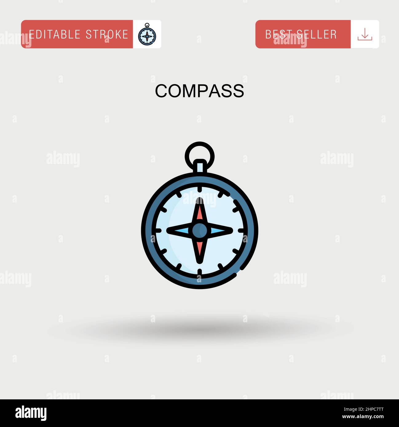 Compass Simple vector icon Stock Vector Image & Art - Alamy