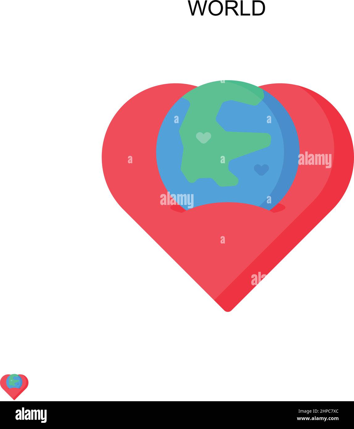 World Simple vector icon. Illustration symbol design template for web ...