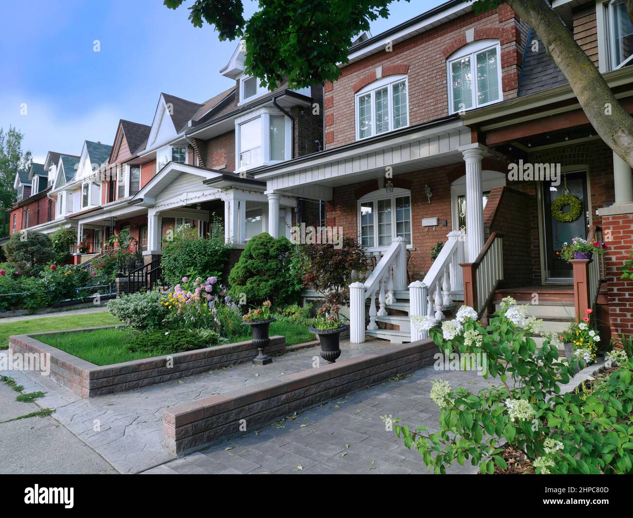 Semi Detached Row House Row House Semi Detached Hi Res Stock