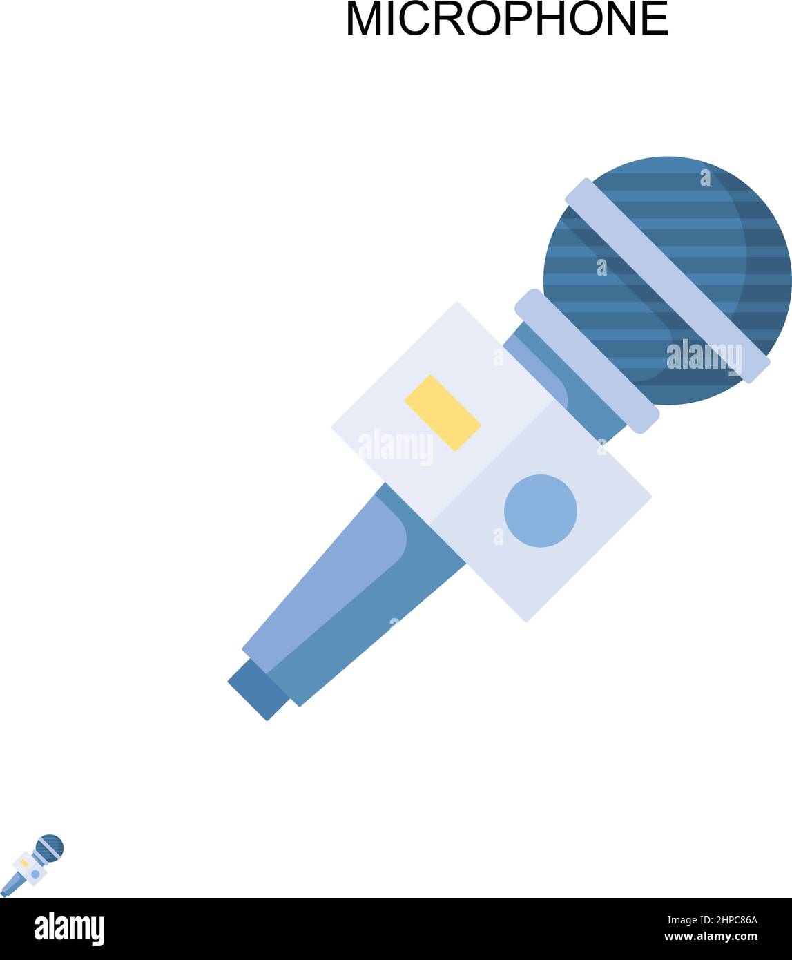 Microphone Simple vector icon. Illustration symbol design template for ...