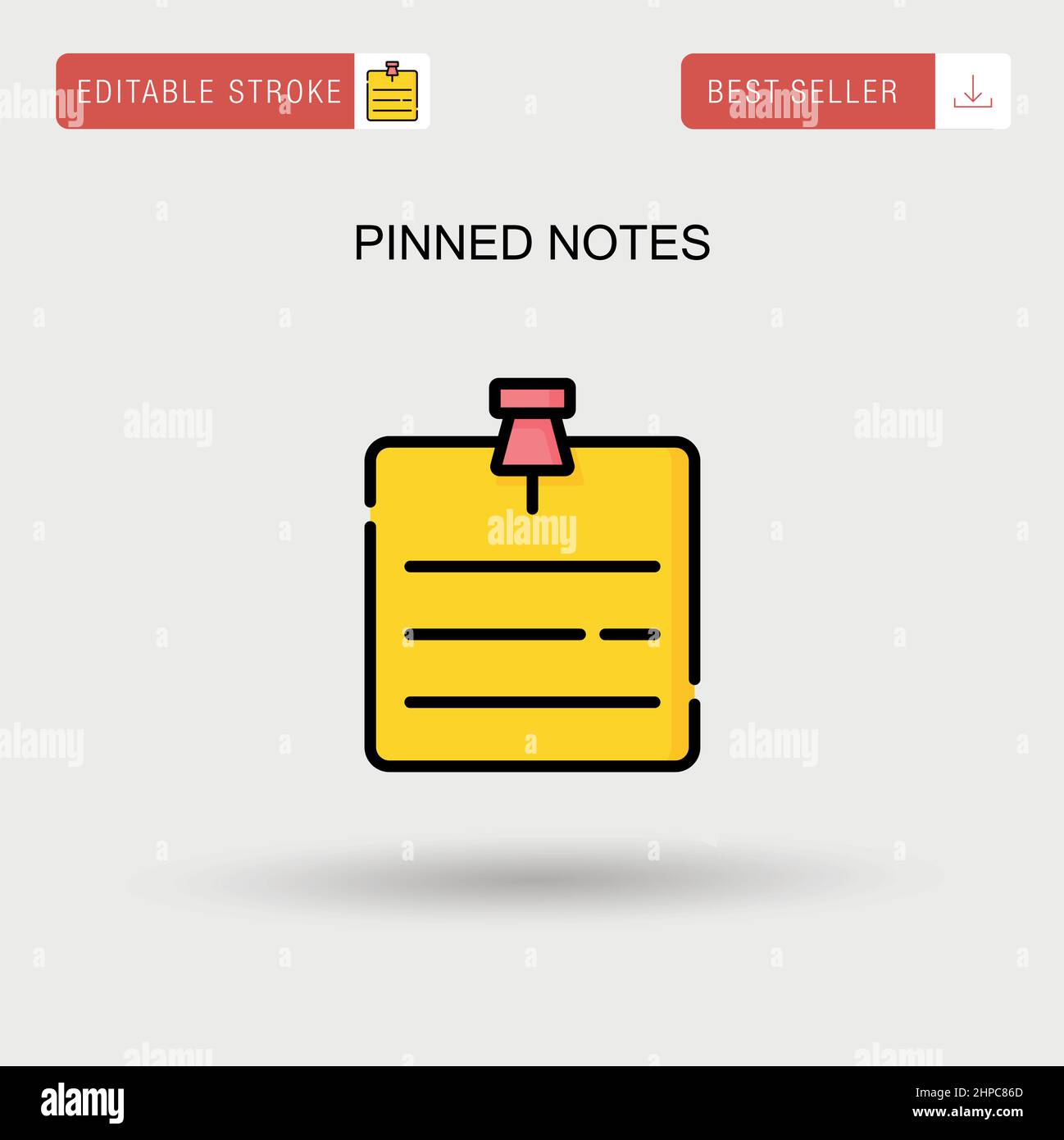 Pinned blank post note Stock Vector Images - Alamy