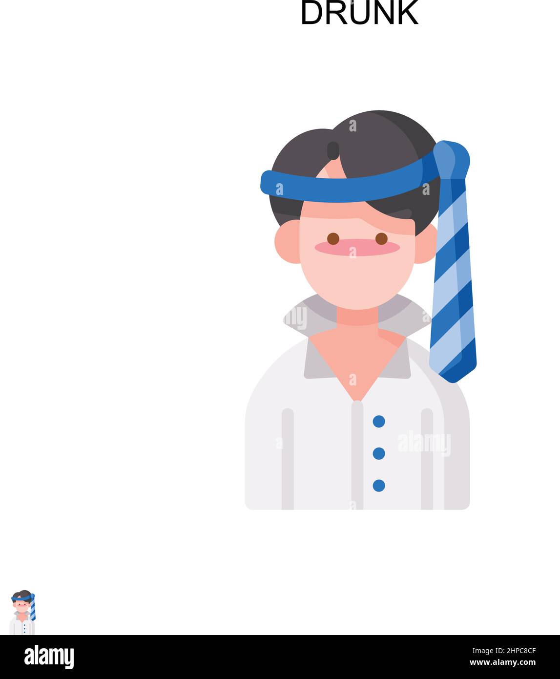 Drunk Simple vector icon. Illustration symbol design template for web ...