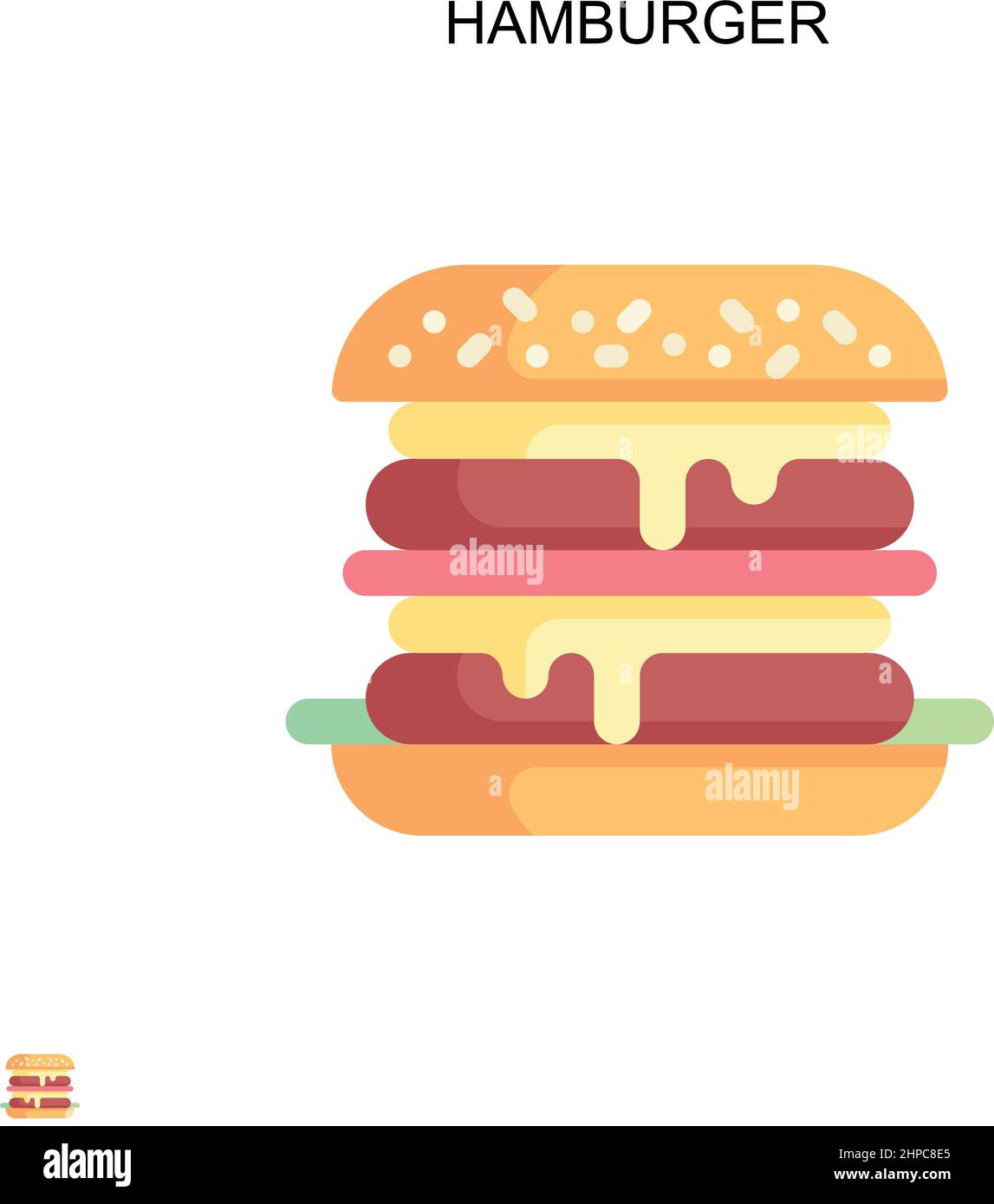 Hamburger Simple vector icon. Illustration symbol design template for ...