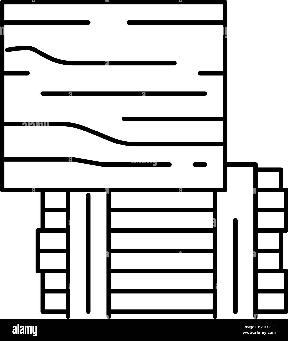 osb oriented strand board line icon vector illustration Stock Vector ...