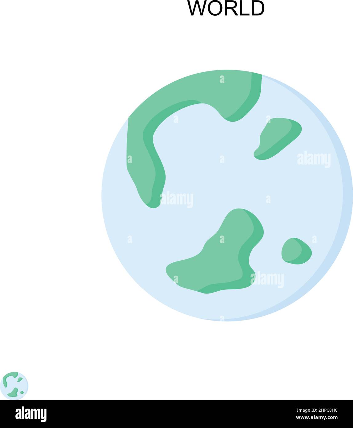 World Simple vector icon. Illustration symbol design template for web ...