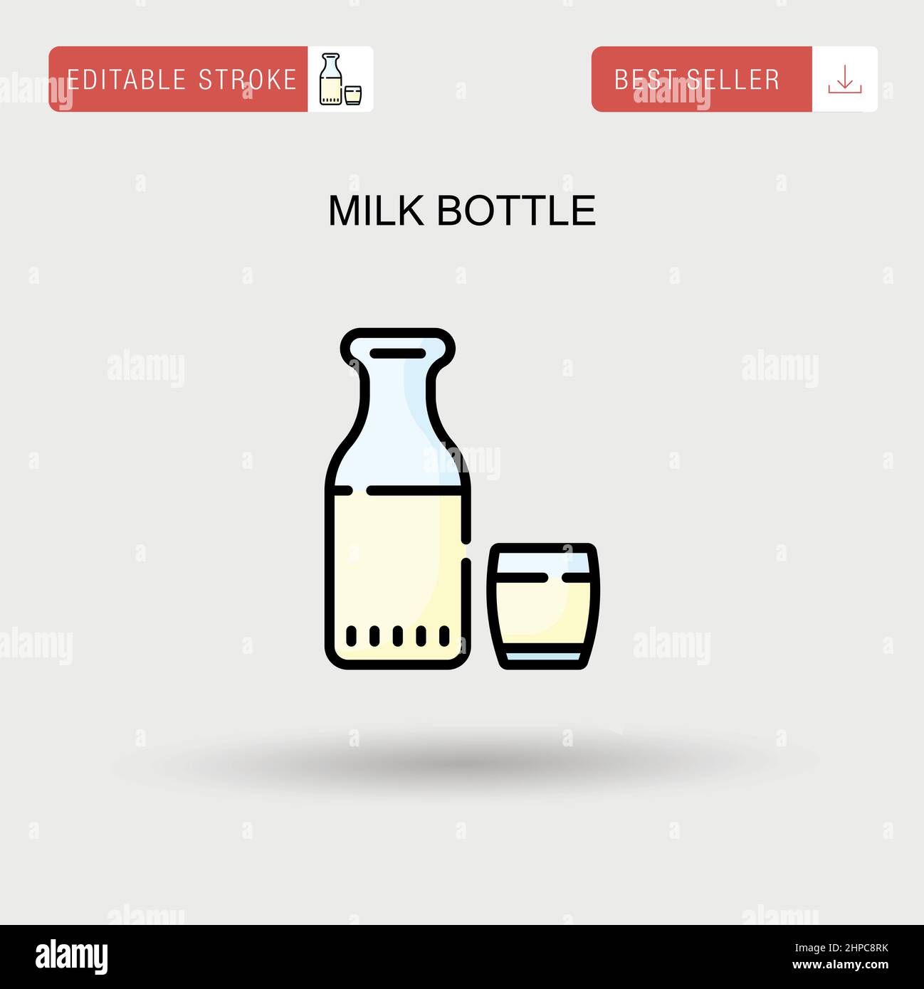 Milk bottle Simple vector icon Stock Vector Image & Art - Alamy