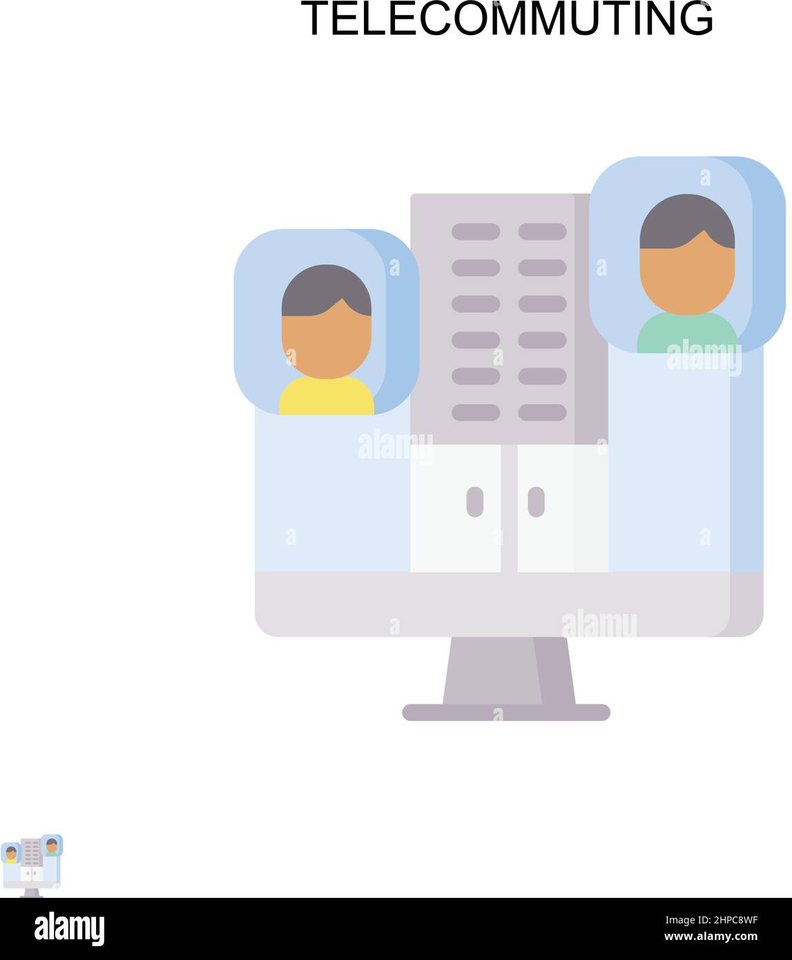 Telecommuting Simple vector icon. Illustration symbol design template for web mobile UI element ...