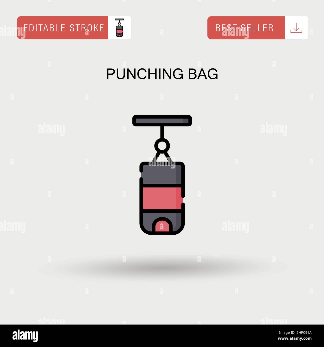 Boxer training box punching Stock Vector Images - Alamy