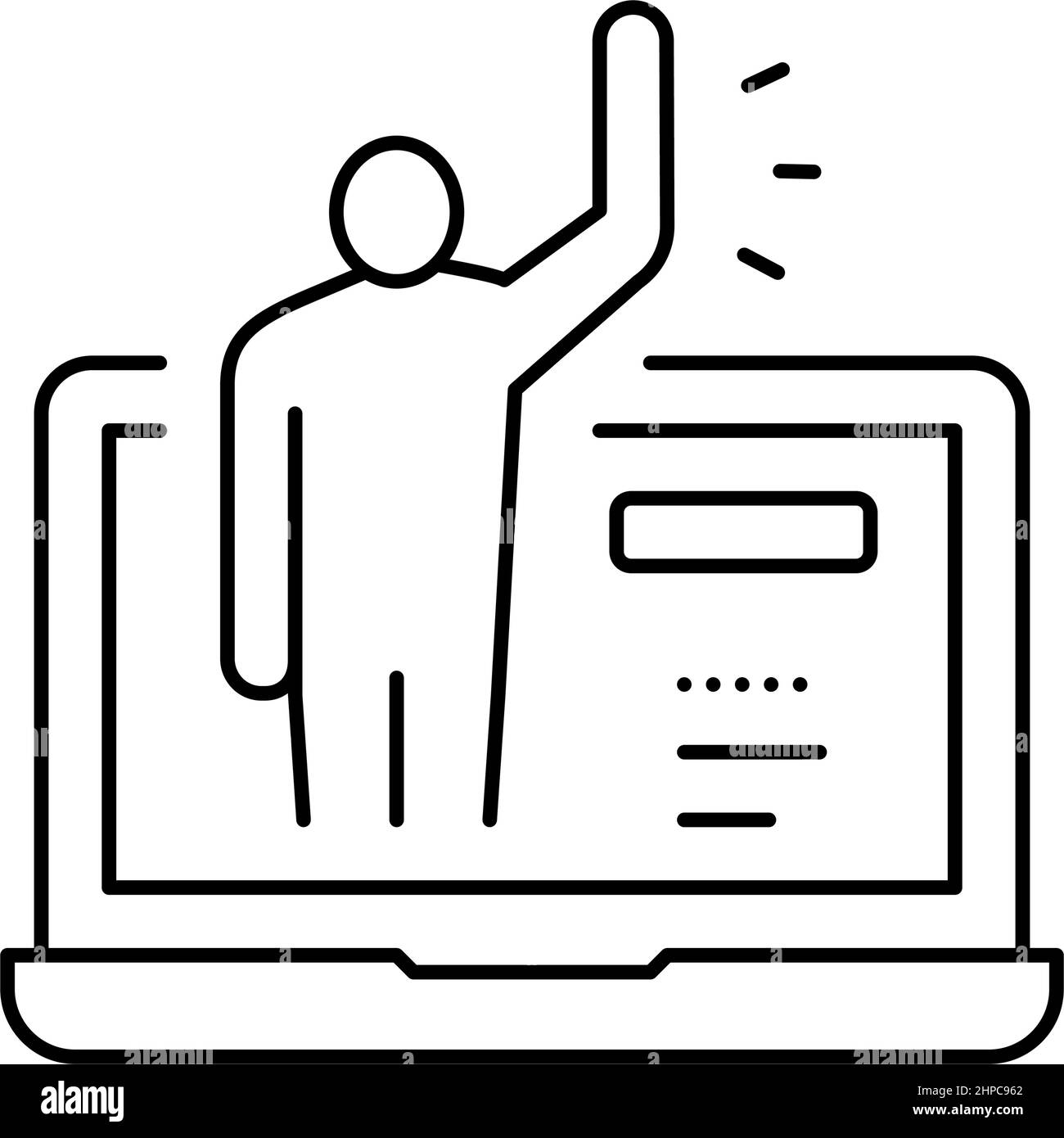 online communication with client line icon vector illustration Stock ...