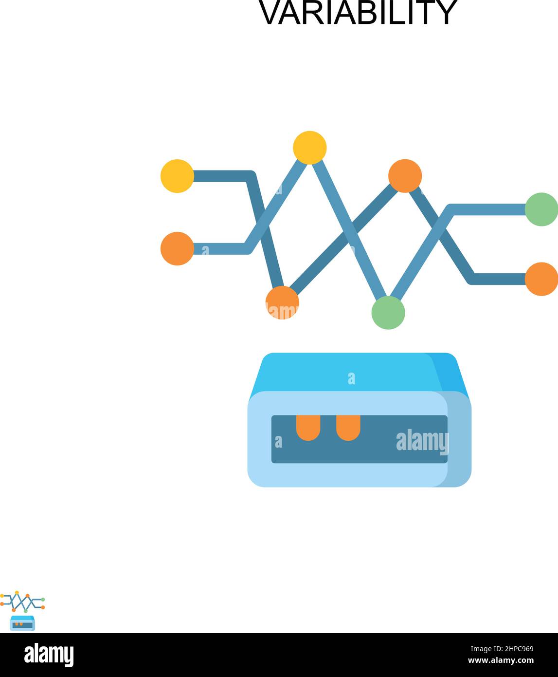 Variability Simple vector icon. Illustration symbol design template for ...