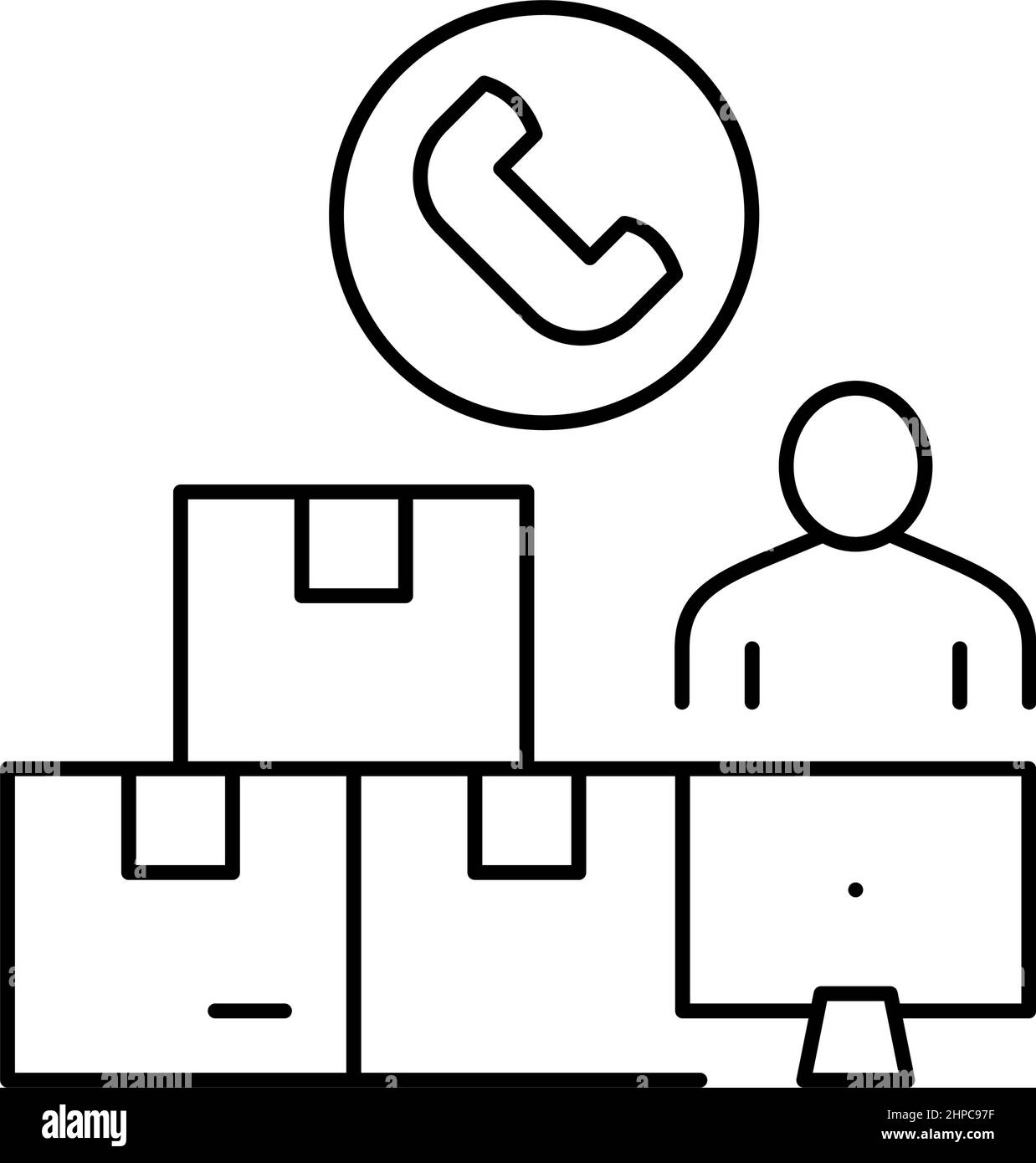 replenishment management line icon vector illustration Stock Vector ...