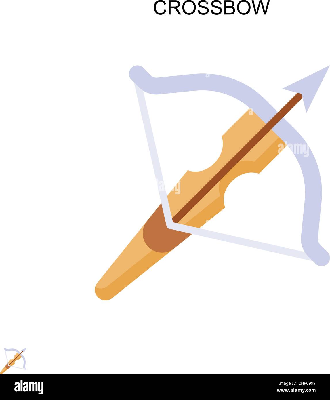 Crossbow Simple vector icon. Illustration symbol design template for ...
