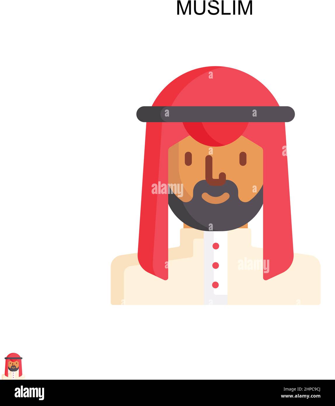 Muslim Simple vector icon. Illustration symbol design template for web ...