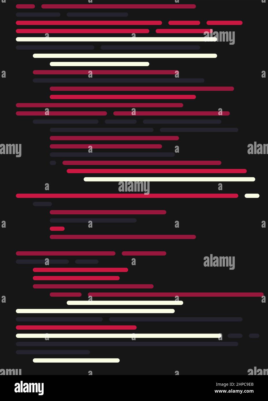 Cartoon coding simulated lines vector illustration Stock Vector Image ...