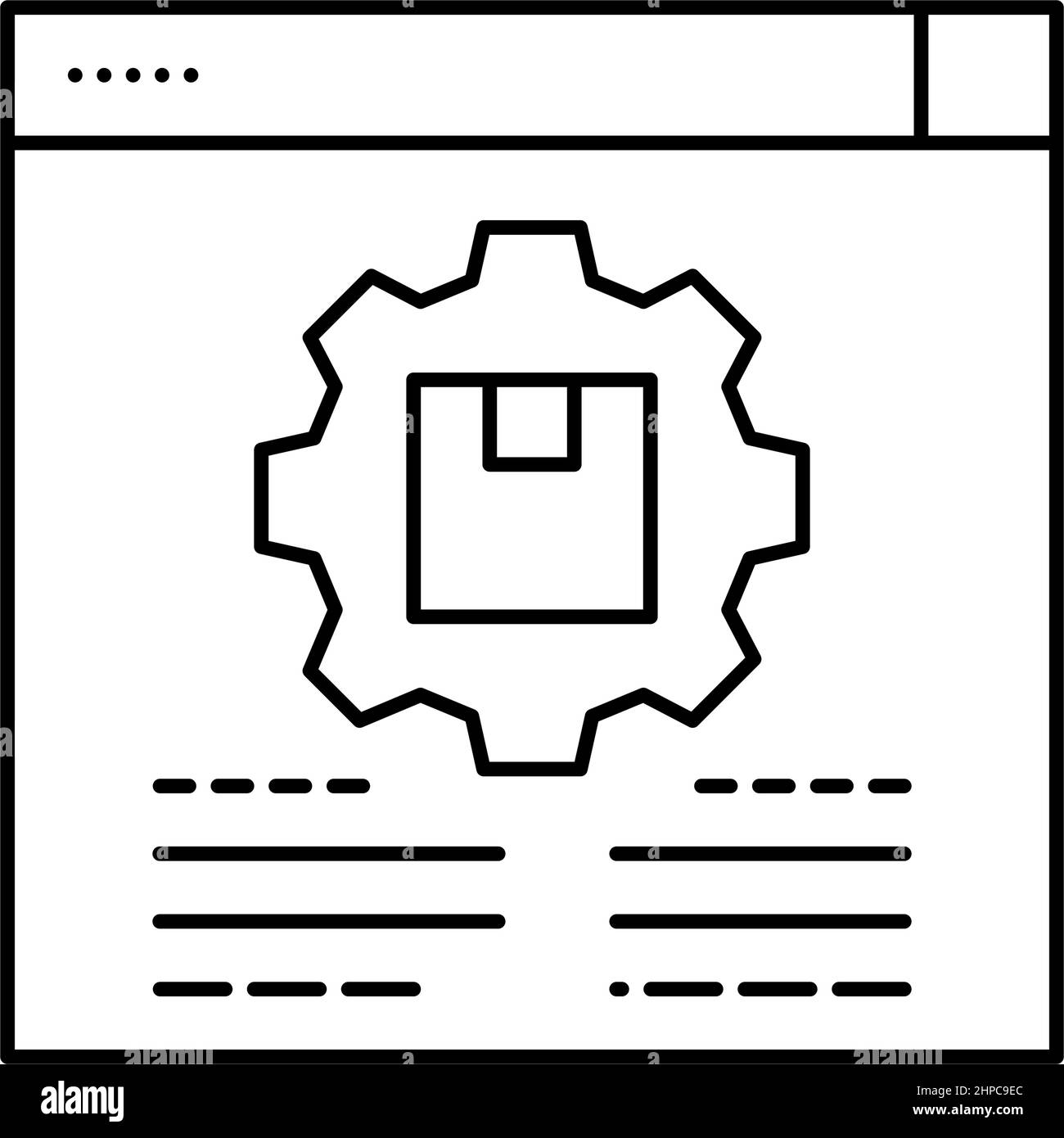 working process review line icon vector illustration Stock Vector Image ...