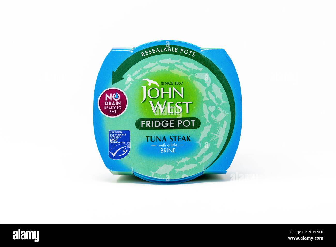 John West No Drain Fridge Pot Tuna Steak with a Little Brine Stock ...