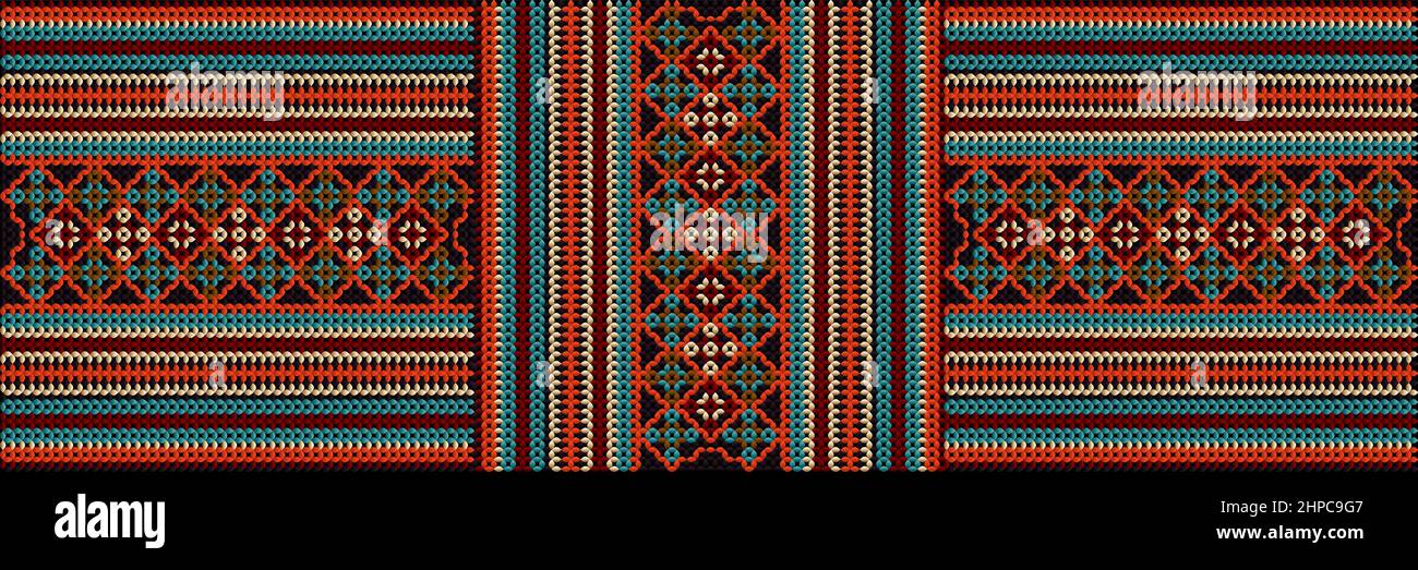 Ornament, mosaic, ethnic, folk pattern. It is made in bright, juicy ...