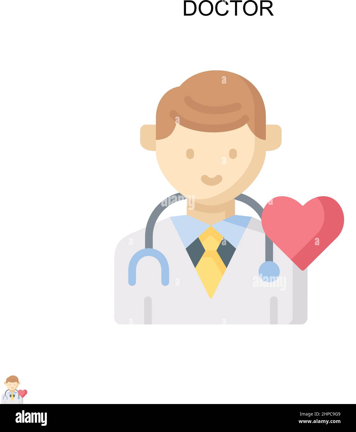 Doctor Simple vector icon. Illustration symbol design template for web ...