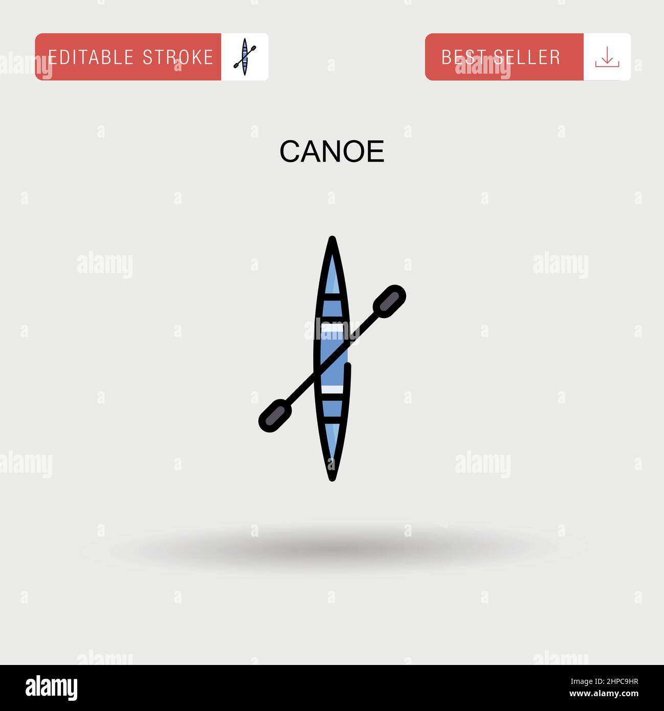 Man canoeing on mountain lake Stock Vector Images - Alamy