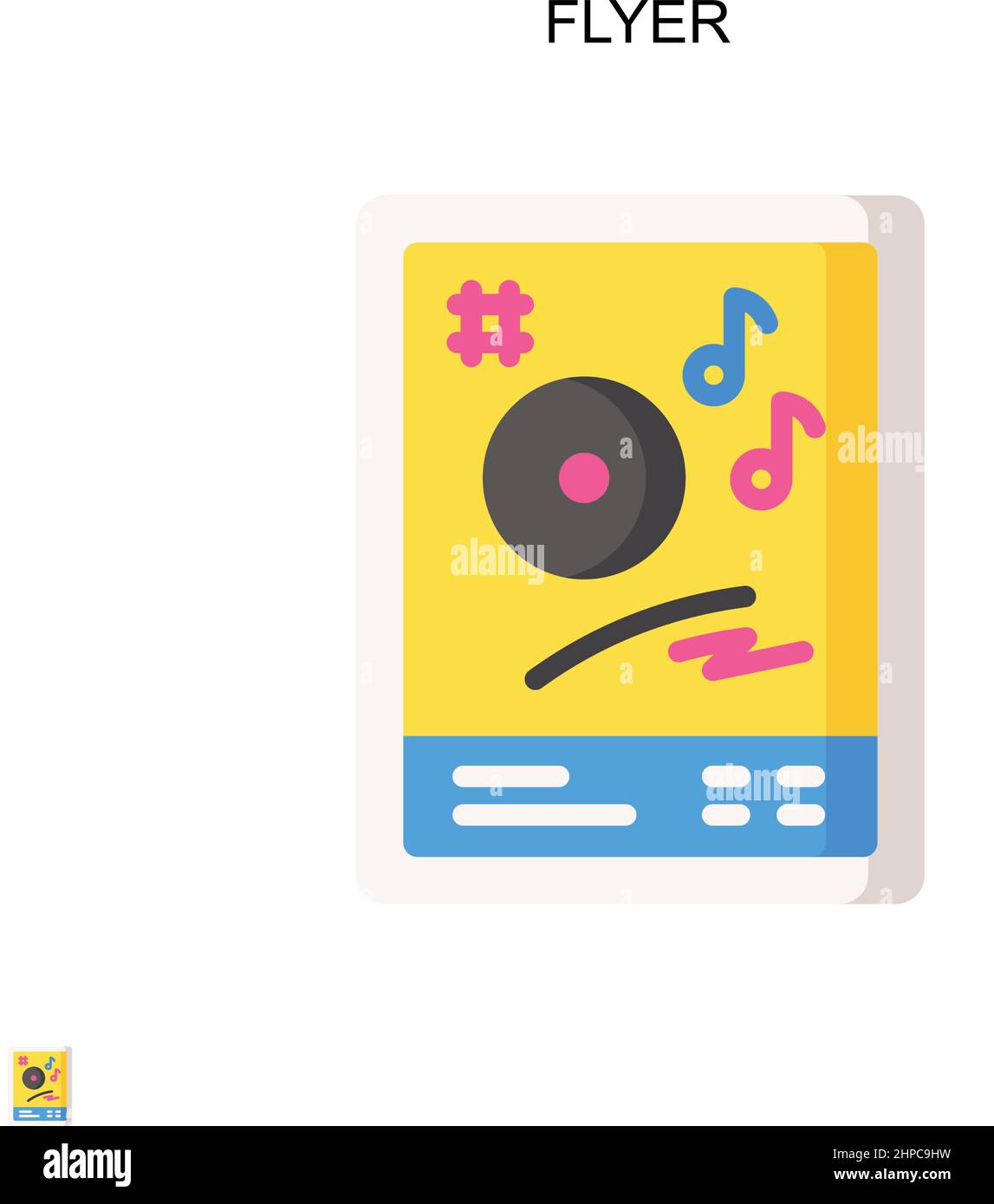 Flyer Simple vector icon. Illustration symbol design template for web ...