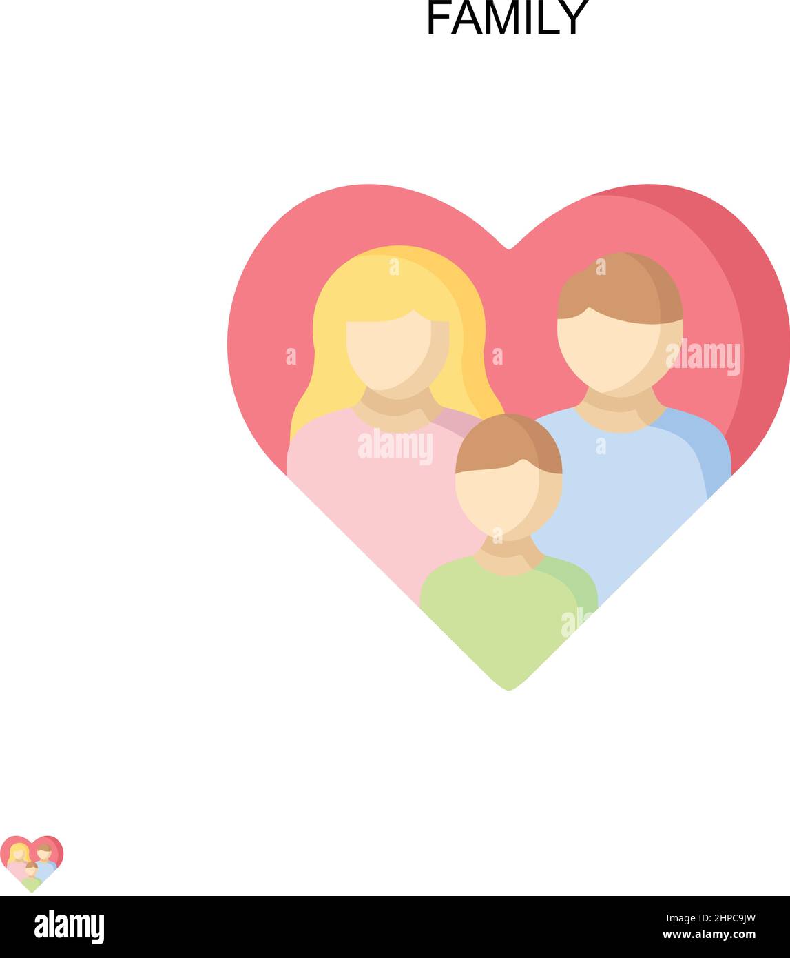 Family Simple vector icon. Illustration symbol design template for web ...