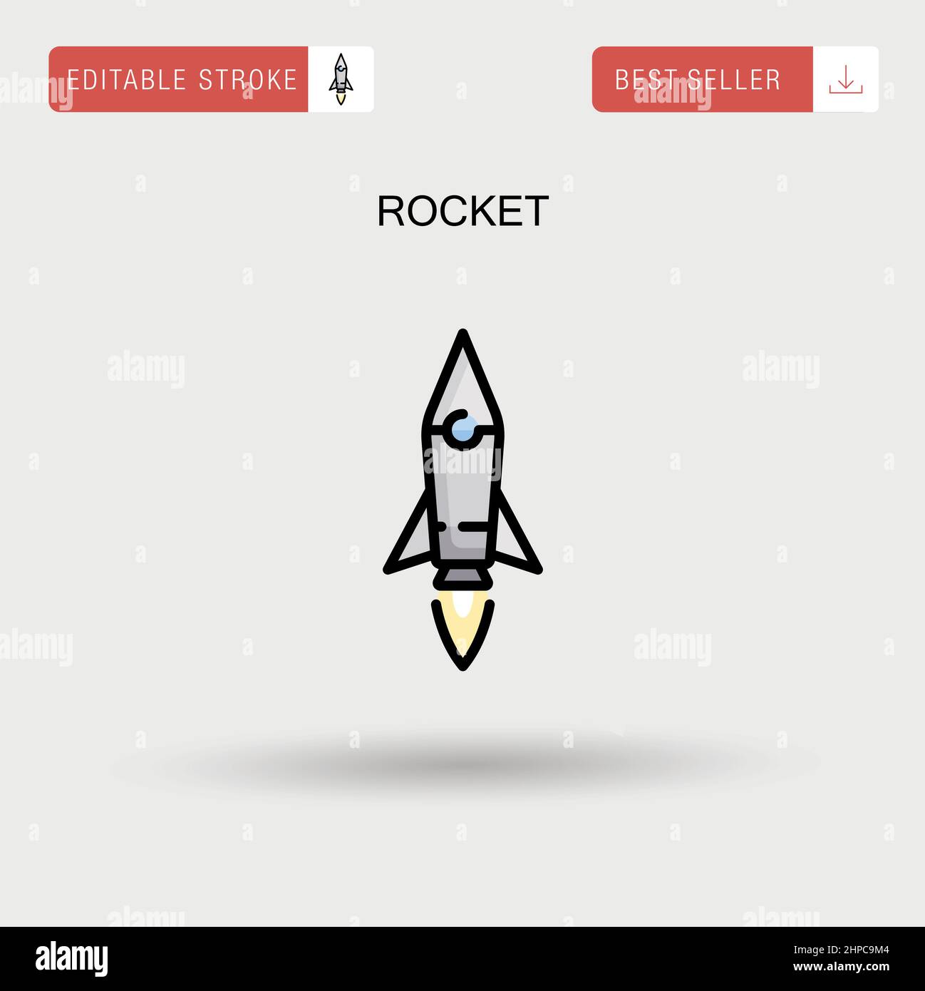 Rocket Simple vector icon Stock Vector Image & Art - Alamy