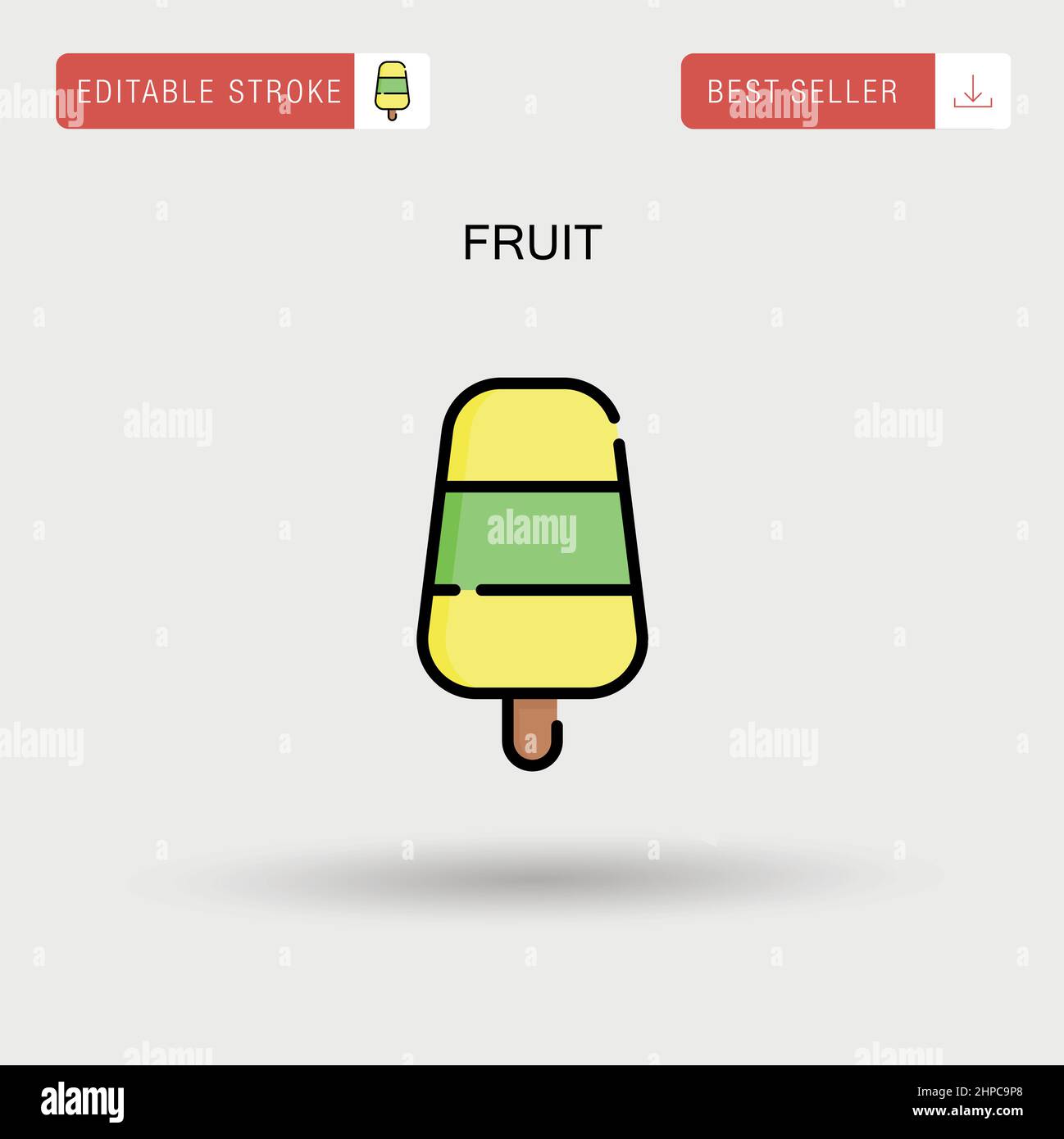 Fruit Simple vector icon Stock Vector Image & Art - Alamy