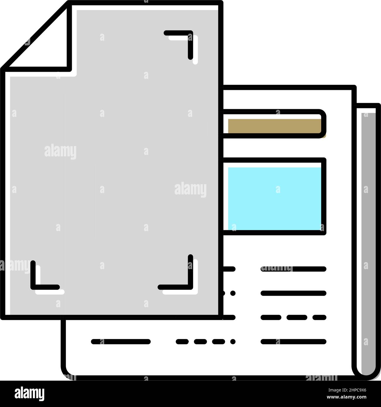 newsprint paper newspaper color icon vector illustration Stock Vector ...