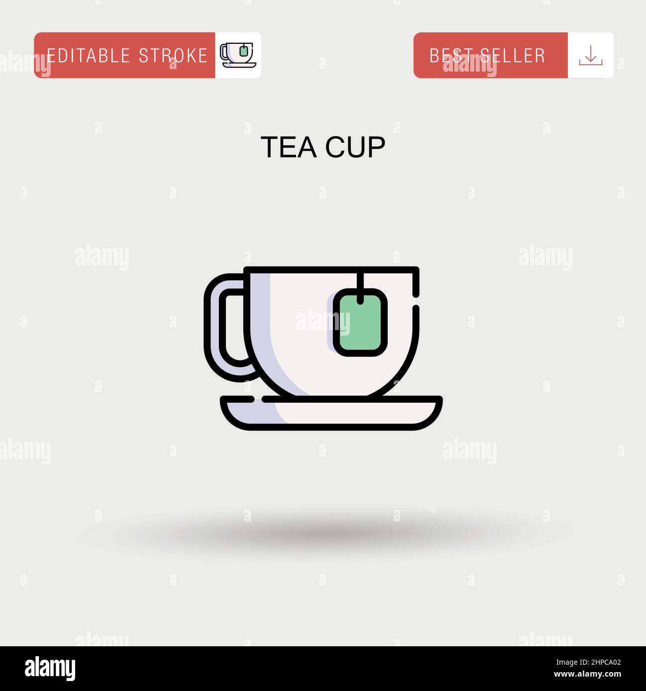 Tea cup Simple vector icon Stock Vector Image & Art - Alamy