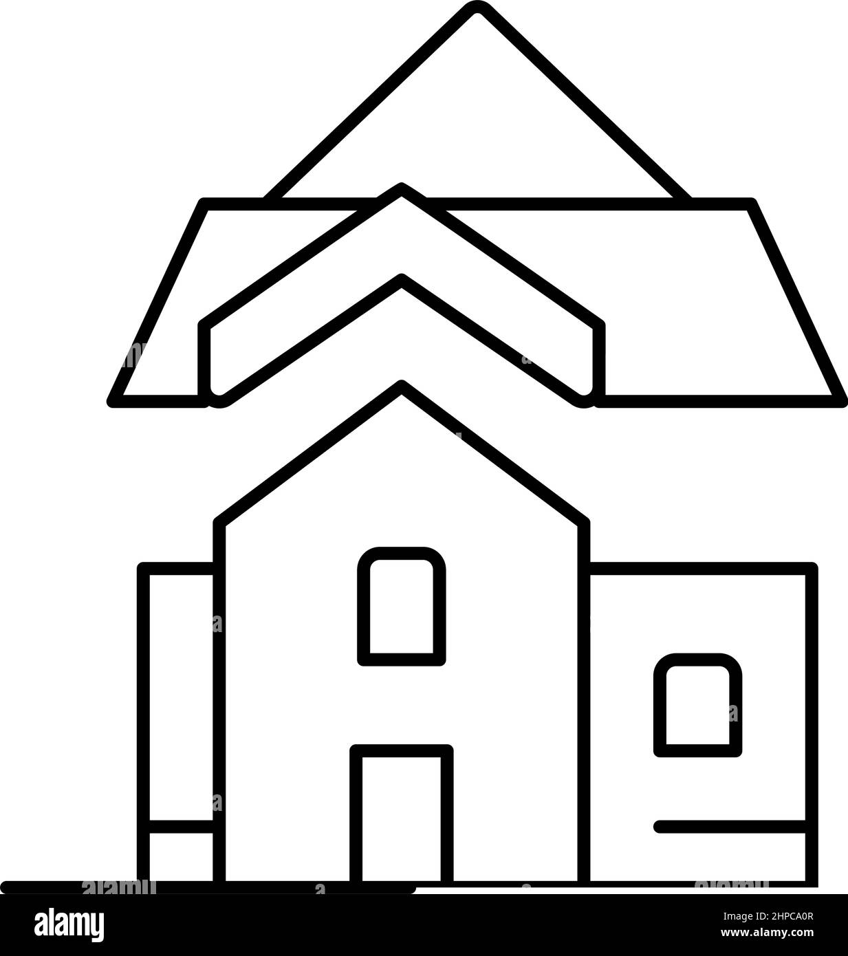 roof installation line icon vector illustration Stock Vector Image ...