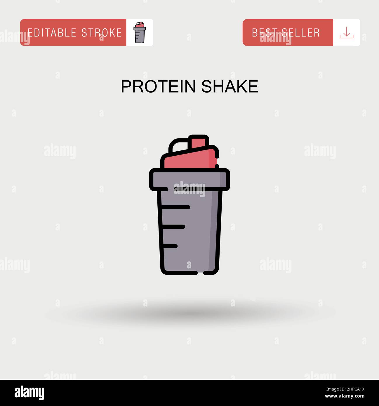 Protein shake Simple vector icon Stock Vector Image & Art - Alamy