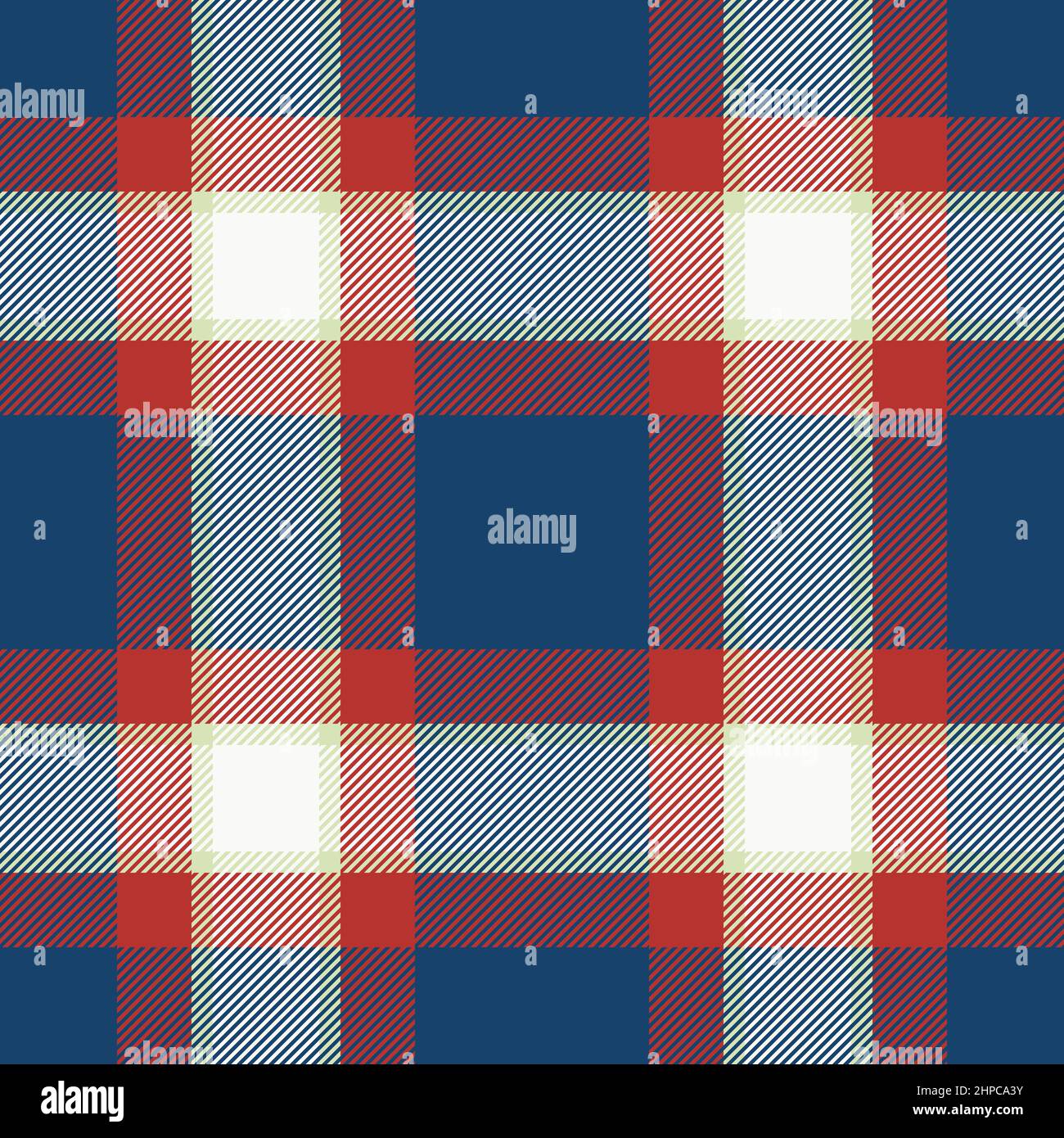 Plaid seamless pattern in blue. Check fabric texture. Vector textile ...