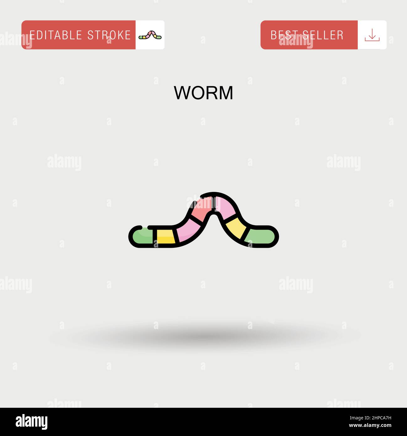 Earthworm garden worm Stock Vector Images - Alamy