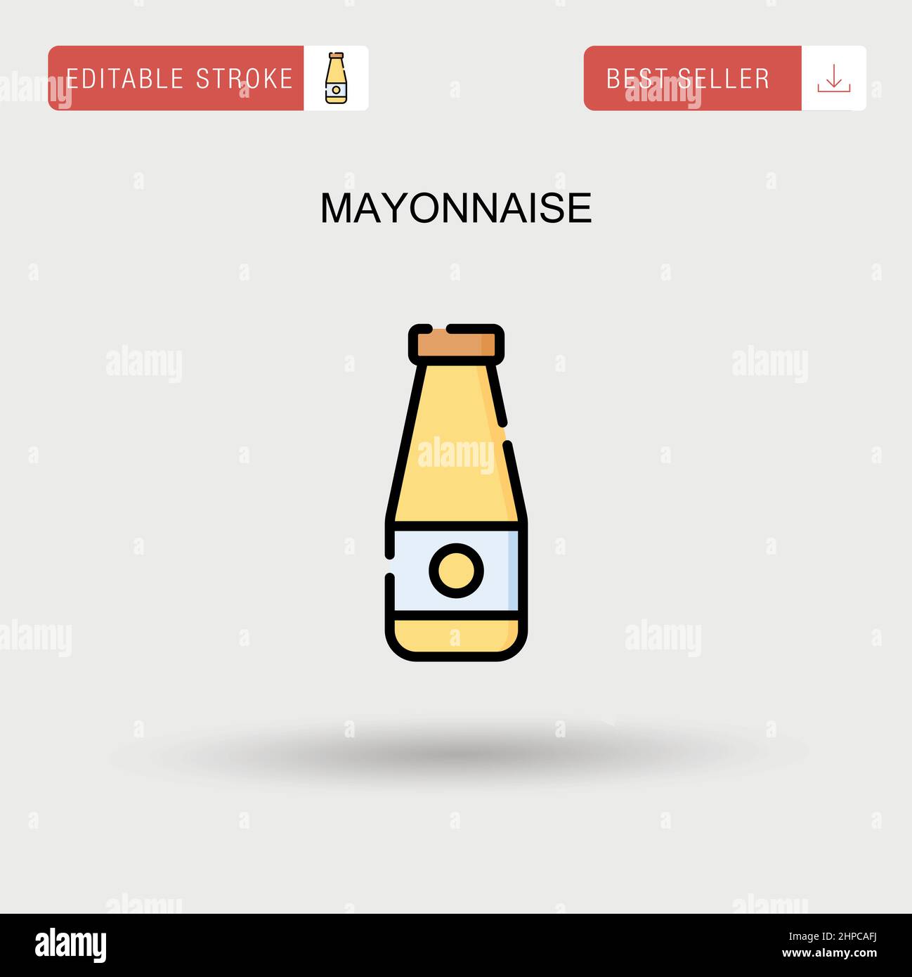 Mayonnaise Simple vector icon Stock Vector Image & Art - Alamy
