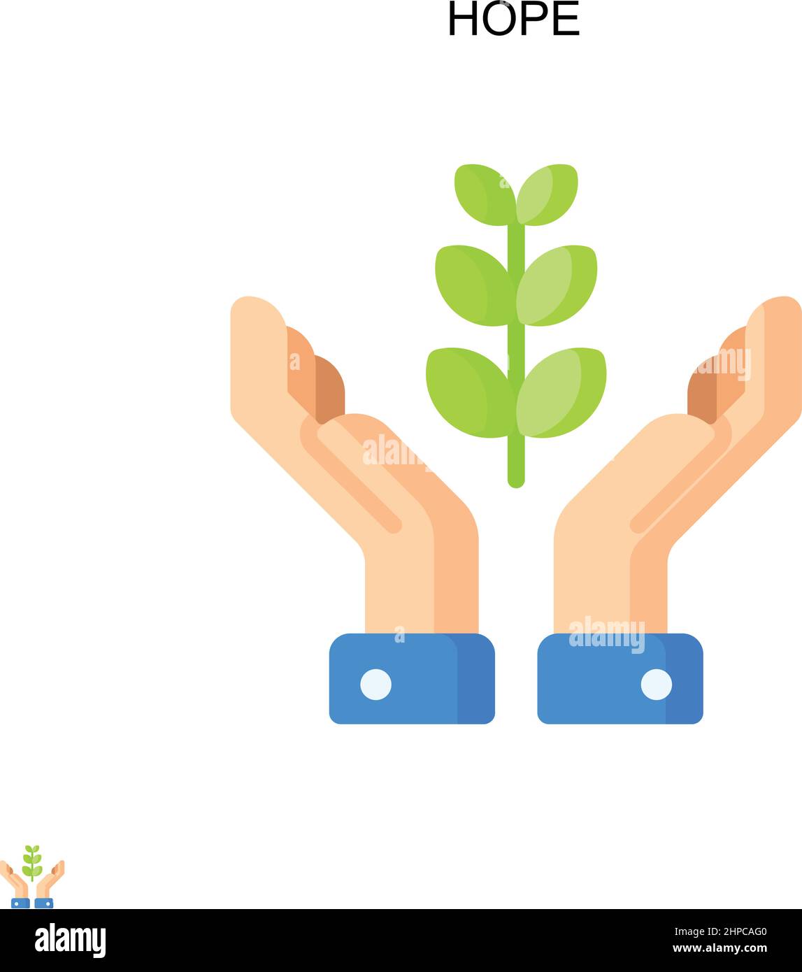 Hope Simple vector icon. Illustration symbol design template for web ...