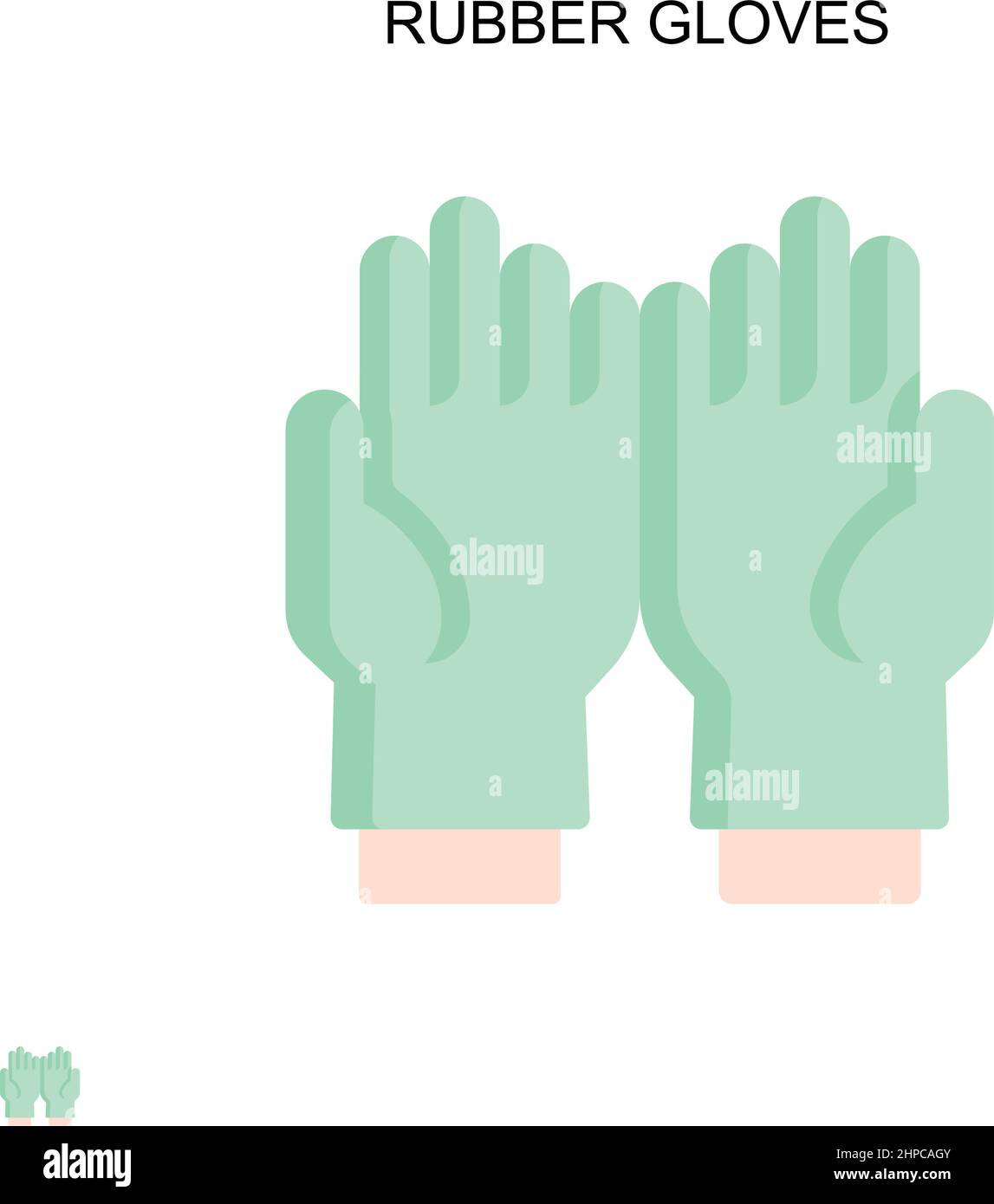Rubber gloves Simple vector icon. Illustration symbol design template ...