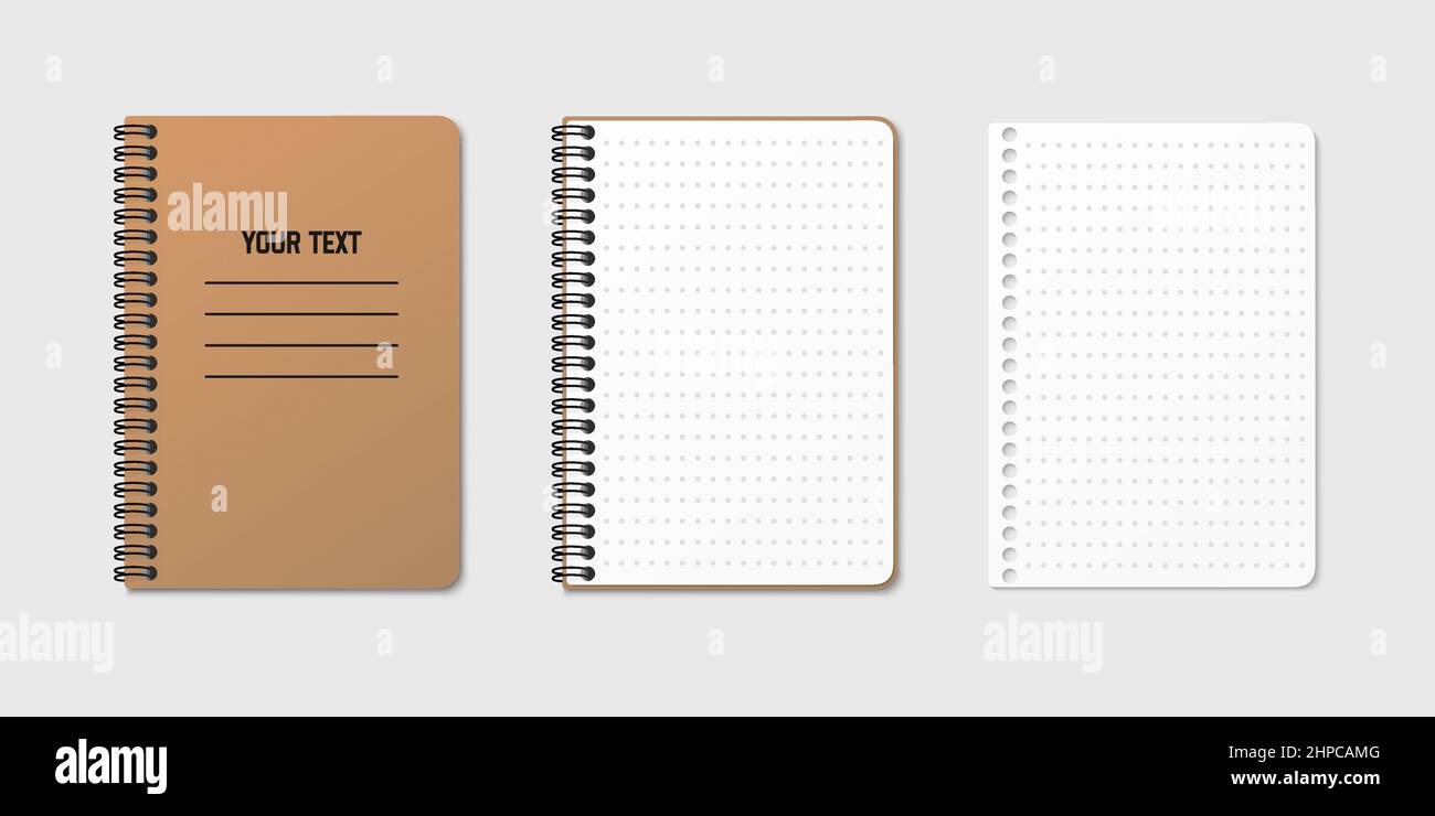 Vertical spiral spring notepad with space for your image or text on ...