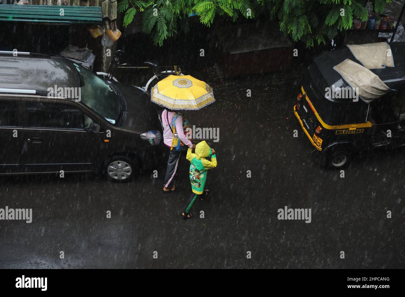 Mumbai; Maharashtra; India- Asia, June, 2019 : Blurred image, Aerial ...