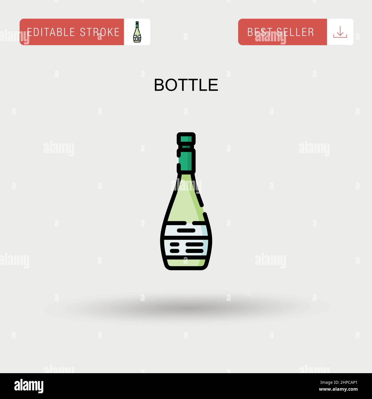 Bottle Simple vector icon Stock Vector Image & Art - Alamy