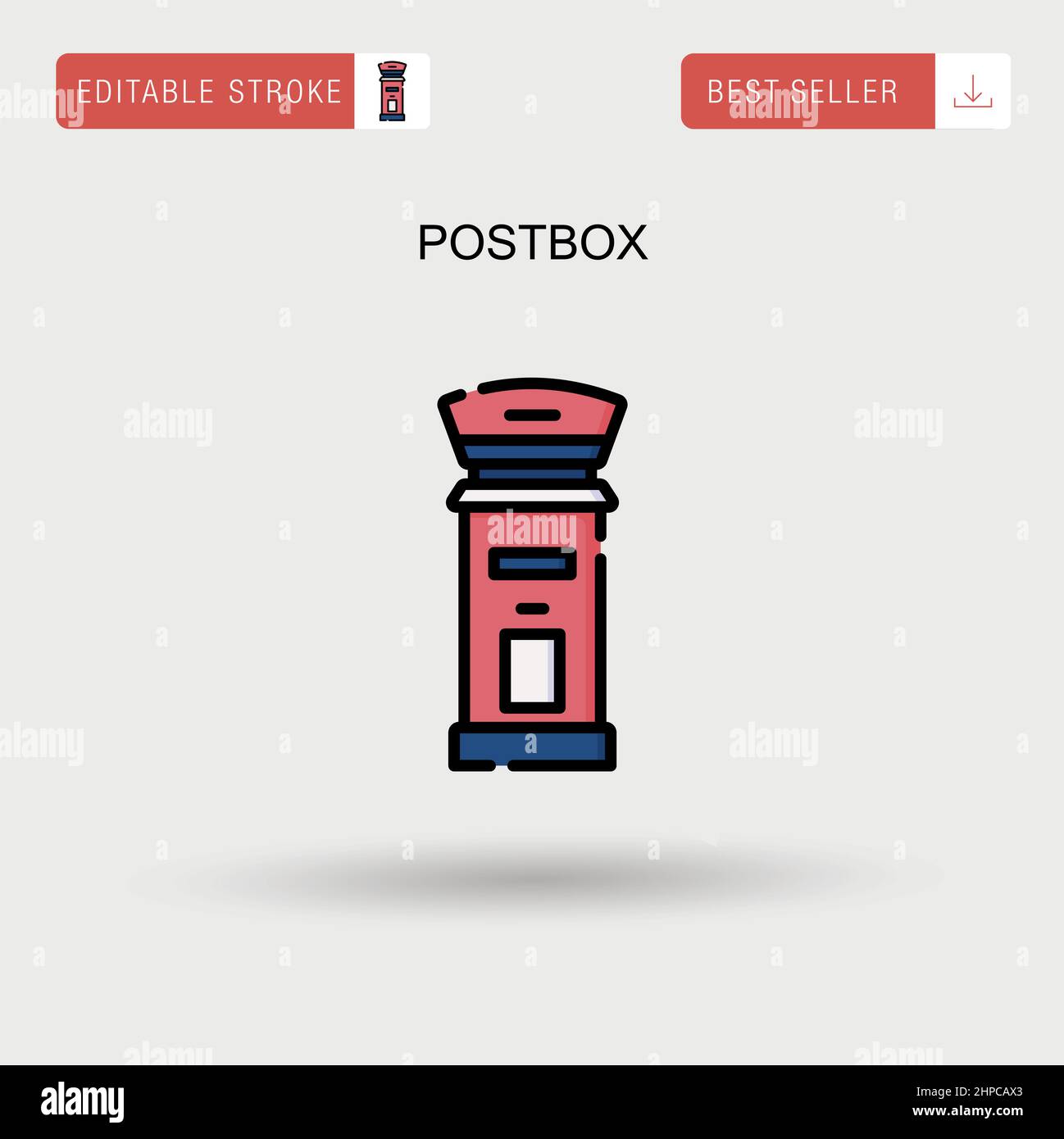 Postbox Simple vector icon Stock Vector Image & Art - Alamy