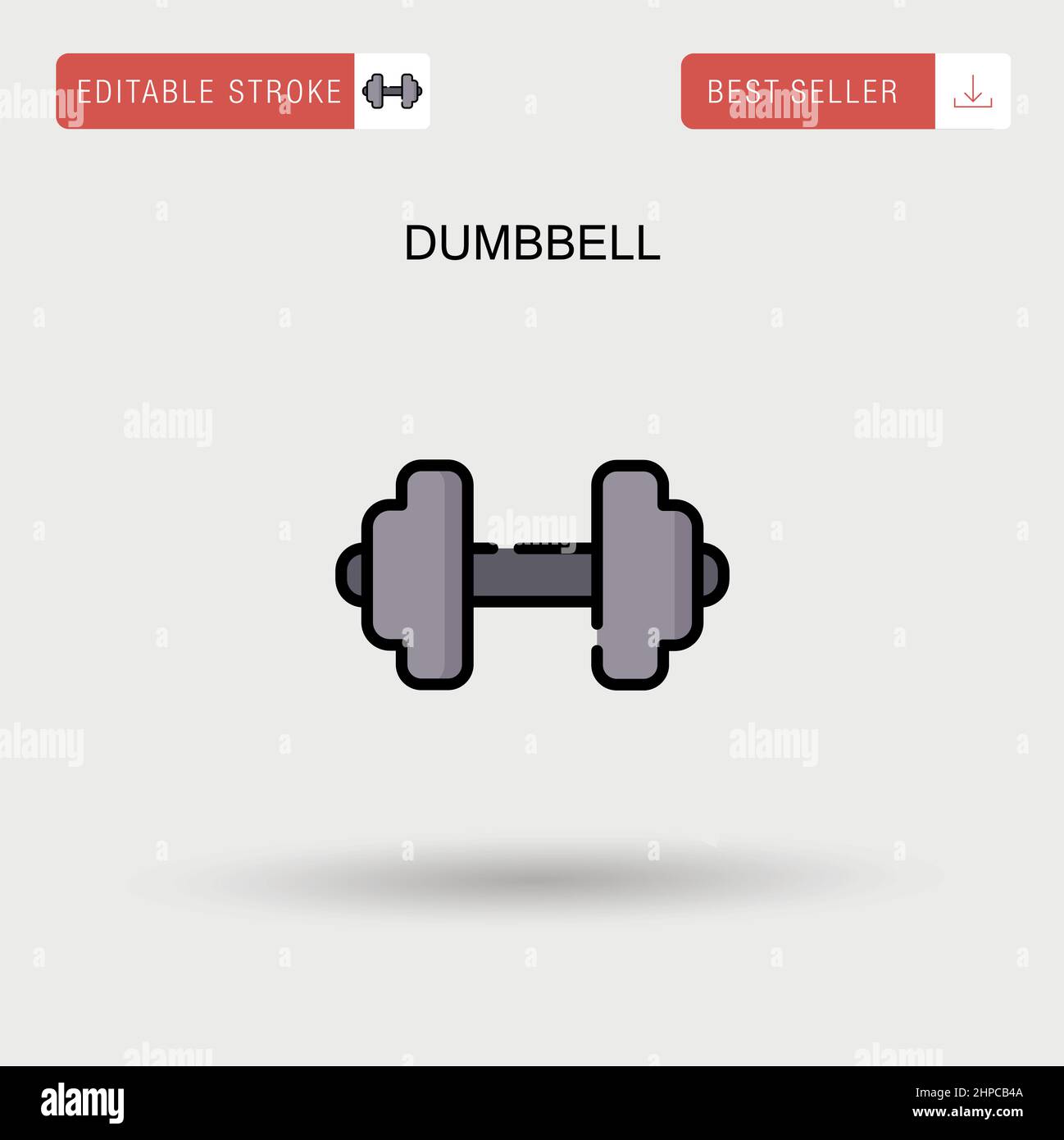 Dumbbell Simple vector icon Stock Vector Image & Art - Alamy