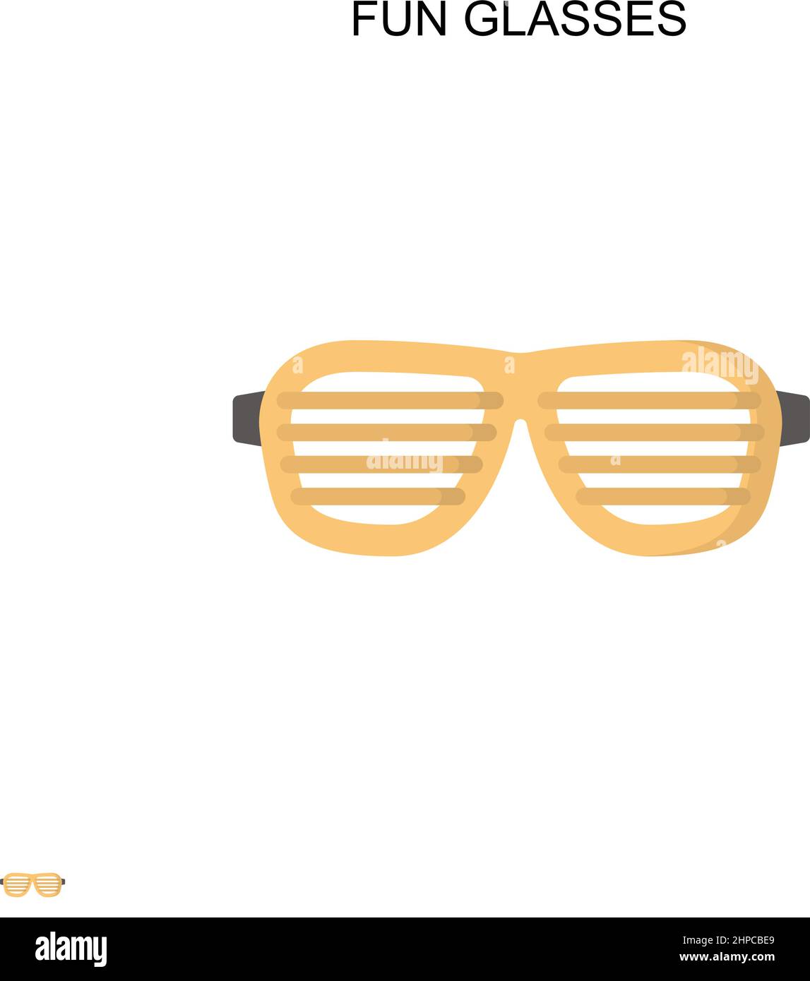 Fun glasses Simple vector icon. Illustration symbol design template for ...