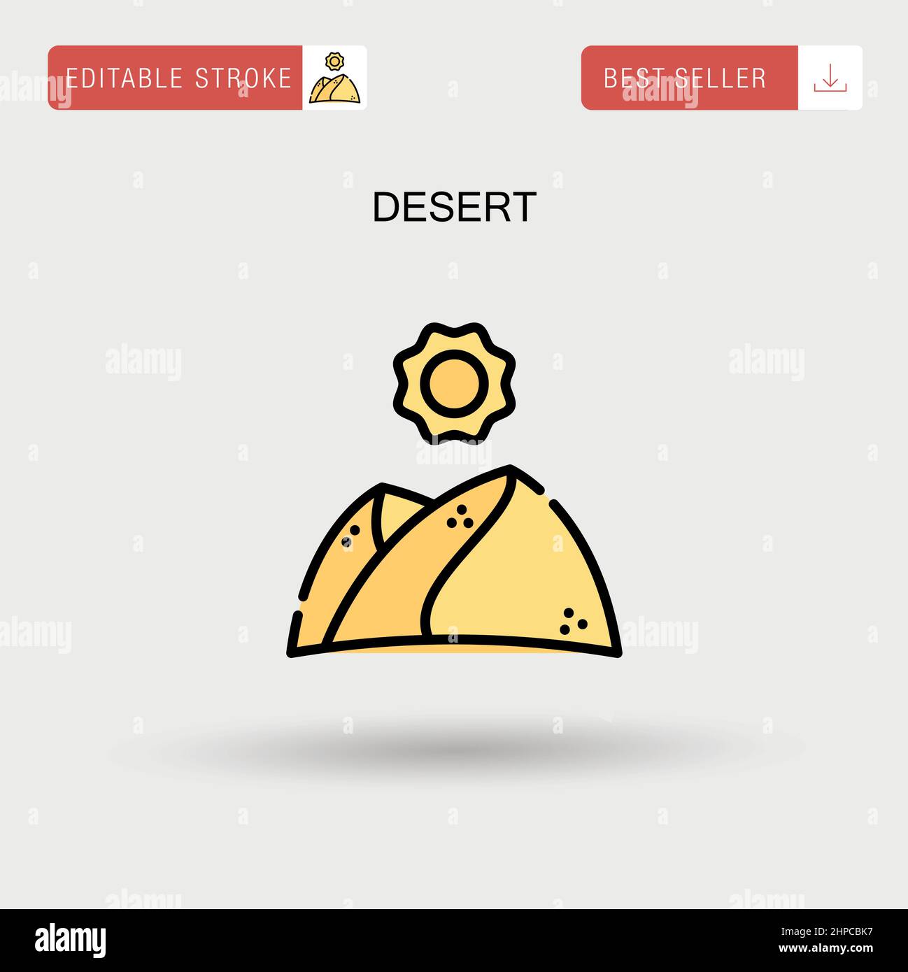 Desert Simple vector icon Stock Vector Image & Art - Alamy