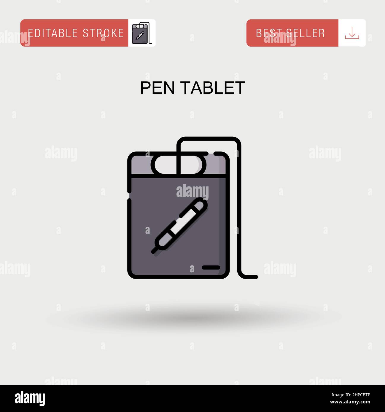 Pen tablet Simple vector icon Stock Vector Image & Art - Alamy