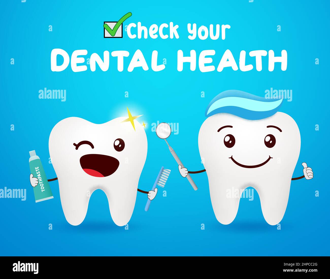 Dental emoji teeth vector design. Check your dental health text with ...